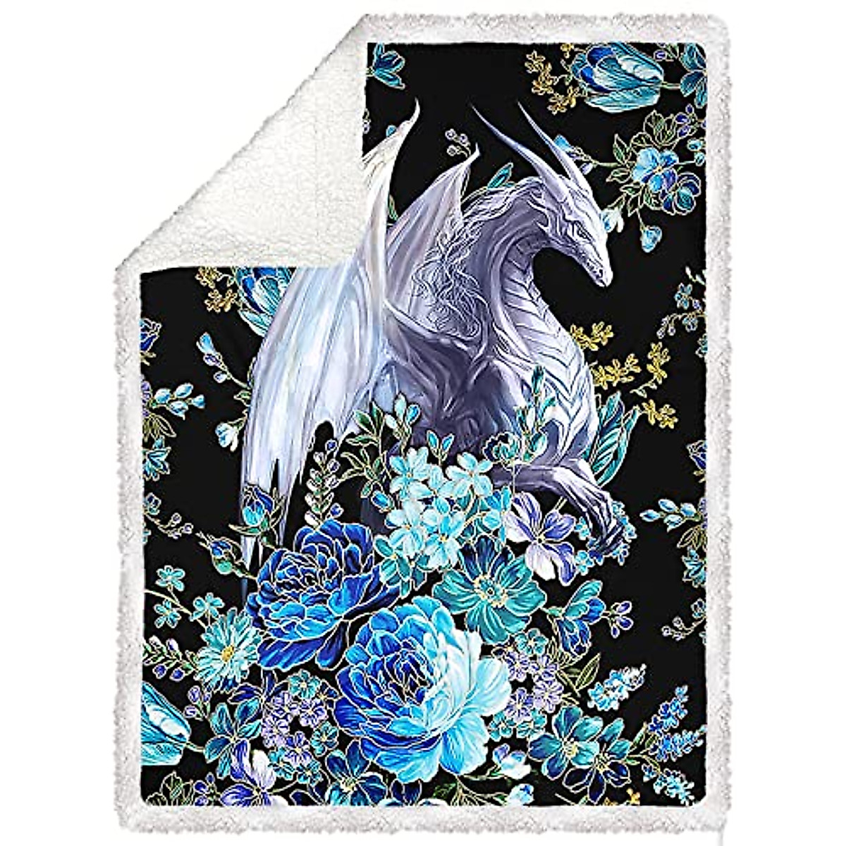 Satigi Dragon Blanket, Dragon Fuzzy Blanket, Personalized Baby Blankets Gifts Blanket Ultra-Soft Fleece Throw Blankets from Daughter Son, Dragon Themed Gifts Small/Medium/Large/X-Large