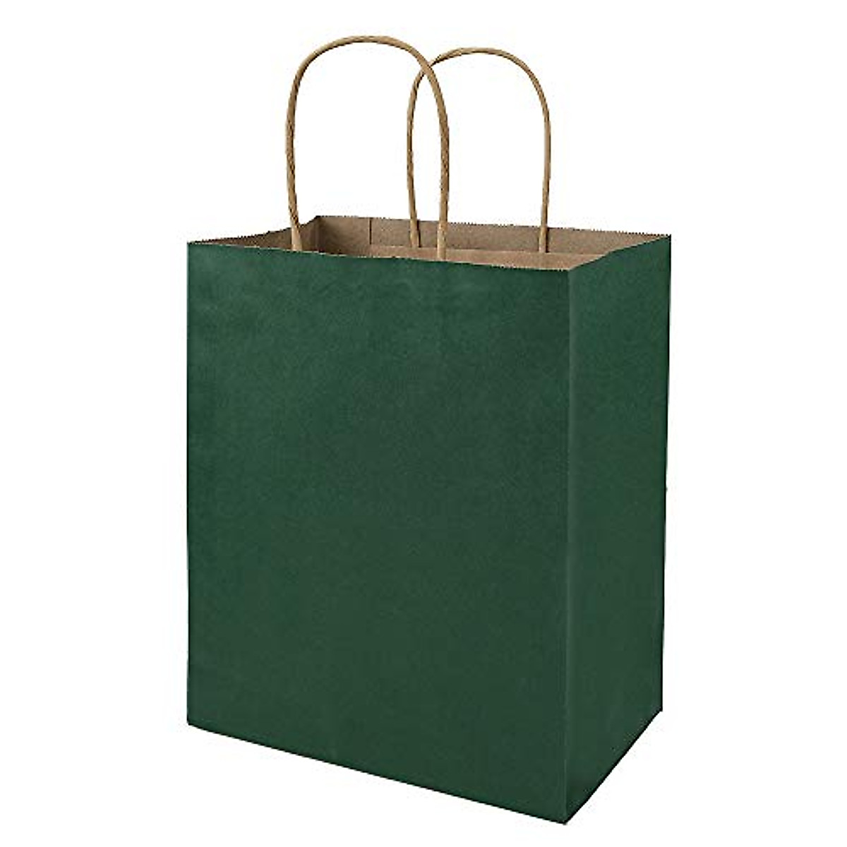 100 Pack Multicolour Medium Gift Bags with Handles Bulk, 8x4.75x10 inch White/Black/Green/Blue/Red Each 20pcs bagmad Kraft Birthday Party Favors Grocery Retail Shopping Craft Paper Bag (Multi Colored)