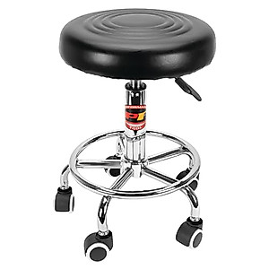 Performance Tool W85027 Adjustable (19 - 24 Inch) Pneumatic Rolling Bar Stool, 250 Lbs Capacity