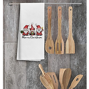 TUNW Christmas Themed Kitchen Towels 16″×24″,Merry Christmas Santa Gnomes Soft and Absorbent Kitchen Tea Towel Dish Towels Hand Towels, for Women Girls Mom Wife