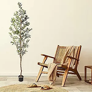 Nearly Natural 82” Olive Artificial Silk Trees Green