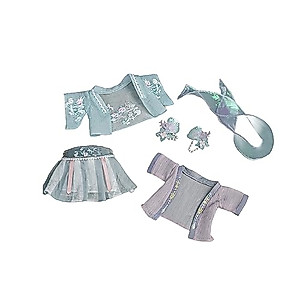 CALEMBOU 20cm Plush Doll Clothes Set, Cute Chinese Hanfu Plush Doll Clothes for Anime Plush Soft Cotton Dolls and Stuffed Animals(Without Doll) (Liyu-W/ODoll)