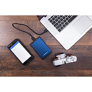 SecureData SecureDrive BT 2TB SSD Hardware Encrypted USB 3.0 Ext Drive FIPS 140-2 Level 3 Unlock via Phone app TAA Compliant, CJIS, HIPAA, CMMC, GDPR Compliant, Works with Mac and Win Free AV