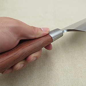 LICAIDAO Deba Knife, Fish Fillet Knife, Stainless Steel Single Bevel Japanese Kitchen Knife for Fish Cutting with Ergonomic Handle, 210mm