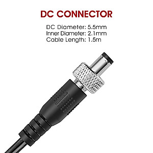 Hollyland 12V 2A DC Adapter Power Supply for Hollyland Pyro 7 / Pyro S/Pyro H/Mars 400S Pro/Pro II/Mars 4K/ Mars M1/M1 Enhanced/Cosmo C1 Wireless Video Transmission System - US Standard