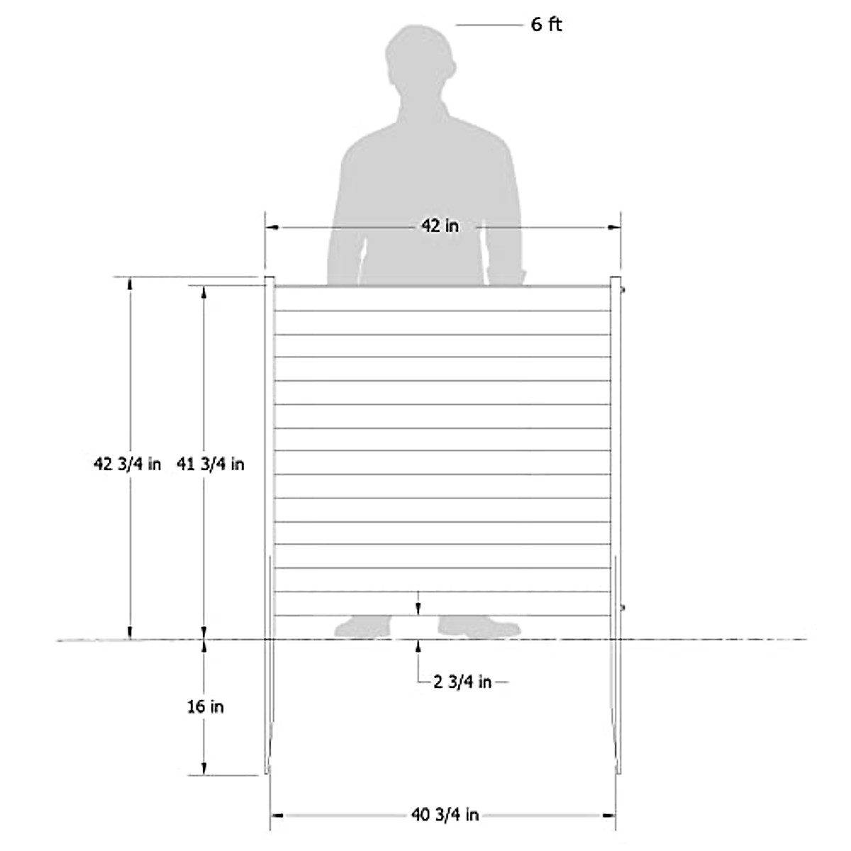 Enclo Privacy Screens 3.5ft H x 3.5ft W EC18002 Woodtek Vinyl Lincoln Outdoor Privacy Fence Panel Screen No-Dig Kit, Charcoal (2-Pack)