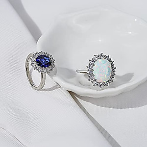 Amazon Essentials Platinum-Plated Sterling Silver Created Ruby with Infinite Elements Cubic Zirconia Accent Ring, Size 7, (previously Amazon Collection)
