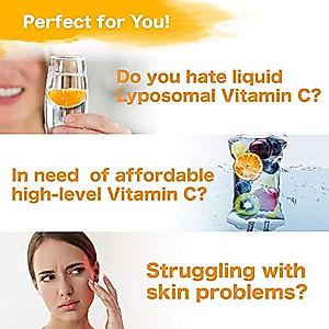 Liposomal Vitamin C Complex 1500mg(2 Capsules) - 180 Capsules - High Absorption Vitamin C- Supports Immune System and Collagen Booster - Powerful Antioxidant High Dose Fat Soluble Supplement Dr.Plus