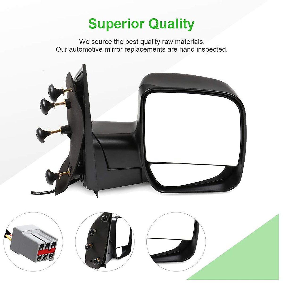 SCITOO Passenger Side Mirror Side View Mirror Compatible with 2003-2013 For Ford E-150/E-250 2004-2013 For Ford E-350 Super Duty 2004-2013 For Ford E-450 Super Duty FO1321254