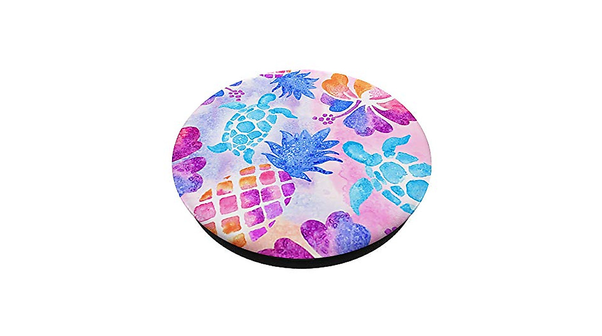 Tie Dye Hawaiian Print Sea Turtle Preppy Hibiscus Pineapple PopSockets ...