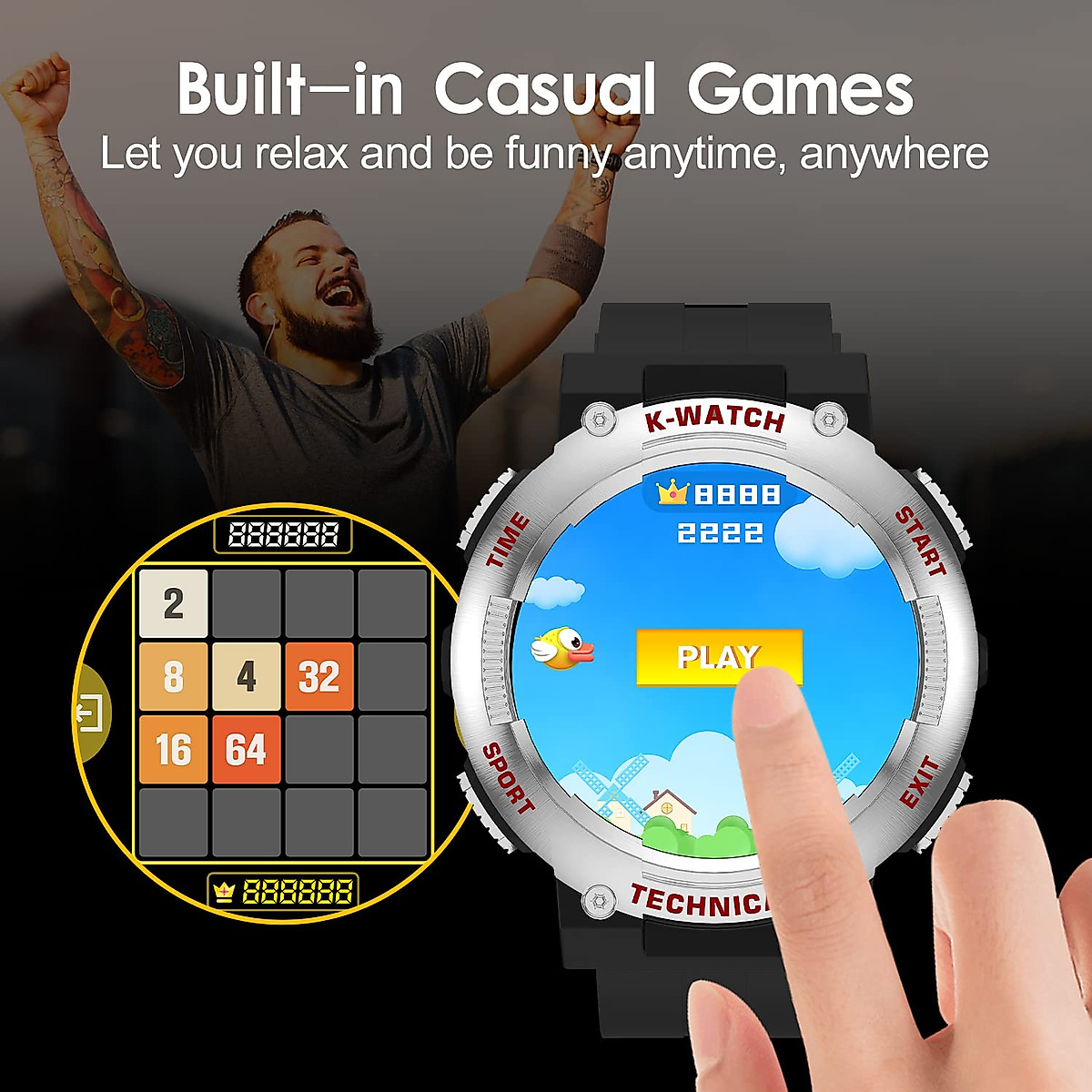 KINGSTAR Smart Watch, Waterproof watches for women Android Digital smart watches fitness Tracker with Touch Screen Heart Rate Monitor Pedometer Sleep Monitor for iPhone