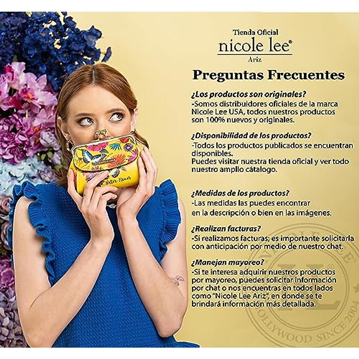 Nicole Lee Signature Bifold Butter-Flower Mustard Wallet