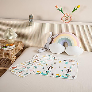 Catteyonce 2 Pcs 20x27Inches Waterproof Changing Pads,Reusable Leak Proof Crib Disaper Pads,Portable Unisex Baby Changing Mat for Home&Travel.