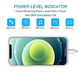 MAXBEAR Battery Case for iPhone 12/12 Pro, Upgraded 7000mAh Slim Portable Protective Charging case Compatible with iPhone 12/12 Pro (6.1 inch) Rechargeable Battery Pack Charger Case (Blue)