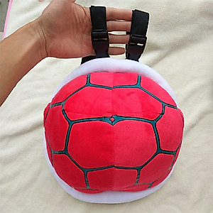 WYIKE Casual Animal Backpack Turtle Shell Backpack Cartoon Plush Small Backpack (Red)