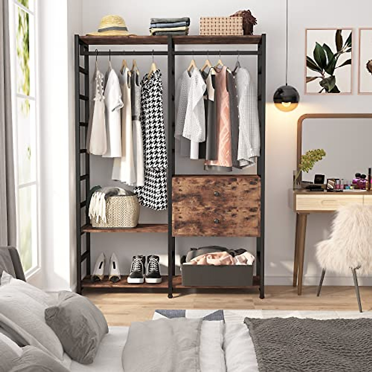 LITTLE TREE freestanding Closet Rack, Rustic