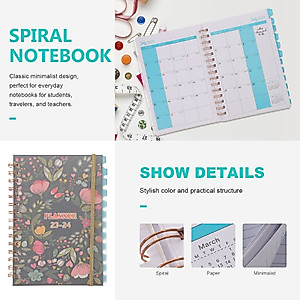 Cabilock 2023 Agenda Book Spiral Notepad Note Taking Notebook Work Notepad Floral Note Pads Planner Notebook Writing Journal Notebook Note Supplies Office Accessory Time Management Notepad
