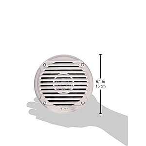 Jensen MS5006WR Dual Cone Waterproof 5.25" Speaker, White, 30 Watts Max Power Handling, Sensitivity 86dB, Frequency Response 79Hz-20kHz, Nominal Impedance 4 Ohms, 1.5" Mounting Depth, Sold In Pairs