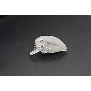 New 10PCS Unpainted Fishing Blanks Crankbait 4.5cm 7.25g topwater Artificial Bait Fishing Lures Blank Minnowbait Hard unpainted Artificial Bait Bodies DIY Fishing Tackle Spoons with Free Eye