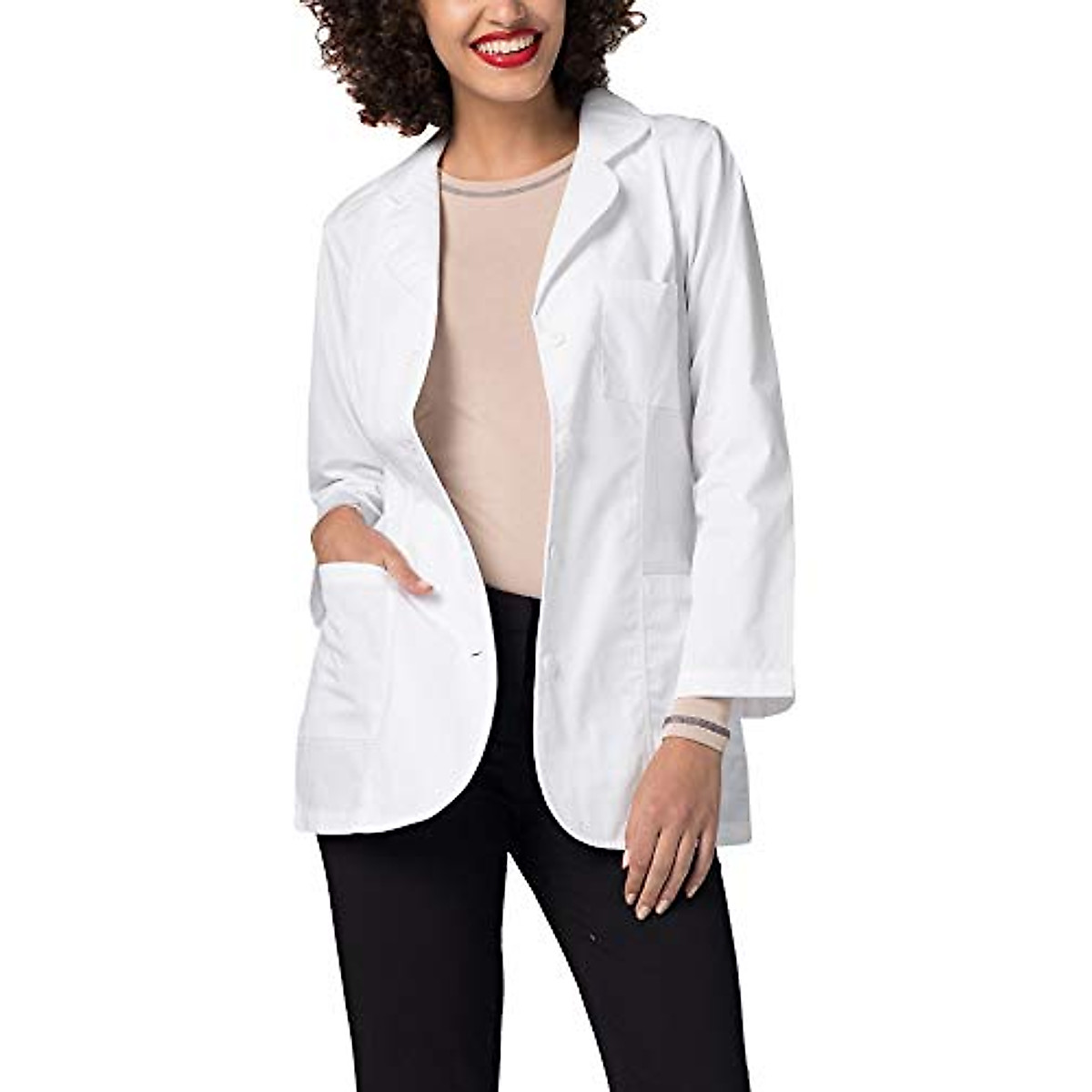 Adar Universal Lab Coats for Women - Princess Cut 30" Consultation Lab Coat - 806 - White - M