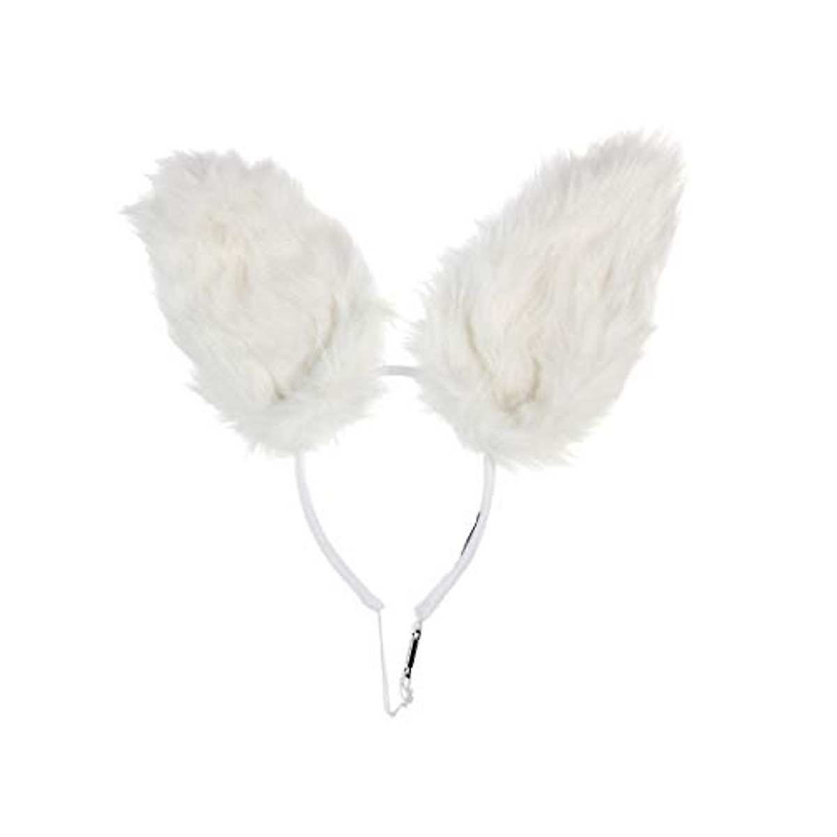 elope White Bendable Adjustable Bunny Ears Plush Costume Headband for adults kids Standard