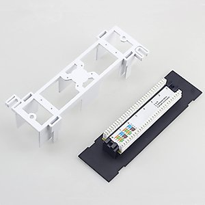 Yankok [CAT6 8 Port Patch Panel Unshielded with Coded T568A/B Wiring for RJ45 Network Cables Rack/Wall Mount 1U (Come with Bracket & Mini Punch Down Tool)