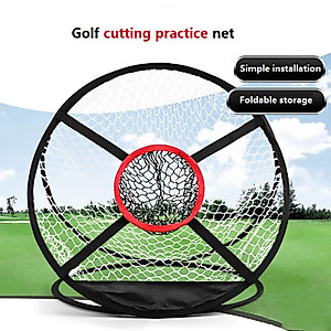 Pop-up Golf Chipping Net，Swinging Rod Hitting Target，Pole Cutting Training Equipment for Outdoor Home Golf Practice