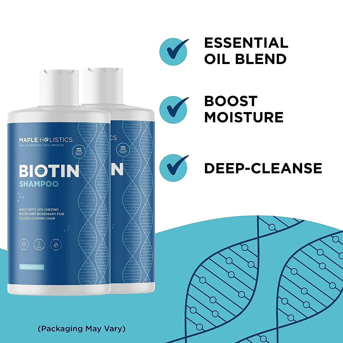 Volumizing Biotin Shampoo for Thinning Hair - Thin Hair Shampoo with Rosemary Argan and Essential Oils for Hair Care - Vegan Sulfate Free Shampoo for Damaged Dry Hair Paraben and Cruelty Free 2 Pack