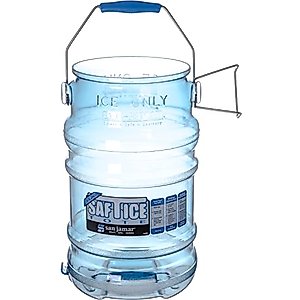San Jamar SI6000 Saf-T-Ice Plastic Commercial Tote Bucket, 6 Gallon (Pack of 2)
