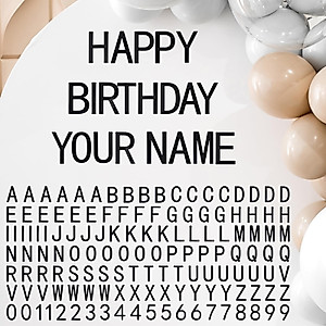 Dunzoom 134 Pcs DIY Letter Sign Sticker for Backdrop Customizable Happy Birthday Gender Reveal Sticker for Balloon Arch Decorations Make Your Own Letter Sticker Kit for Birthday Party Baby Shower