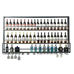 Wine Rack Wrought Iron Vintage Wine Rack Upside Down Wine Rack Creative Shelf Wall-Mounted Wine Rack Goblet Holder Wine Rack Glassware Rack Cup Holder