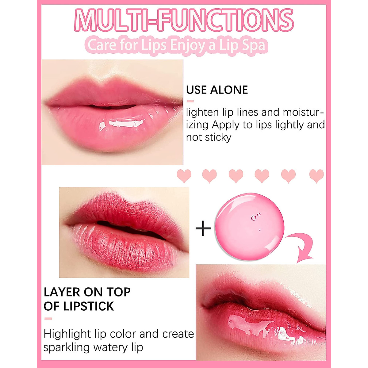 Plumping Lip Glow Oil, Hydrating Tinted Lip Oil Gloss, Transparent Toot Lip Oil, Long Lasting Lip Balm Moisturizing Glow Oil, Glitter Shine Primer Lip Tint Lip Care Product,Gift for Women(#015 Cherry)
