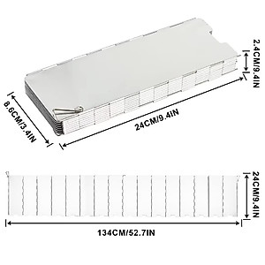 Folding Stove Windscreen for Camping Stove Windshield 16 Plates Camping Burner Windshield Lightweight Camp Stove Windscreen for Butane Burner Wind Screen Aluminium Alloy Grill Wind Blocker