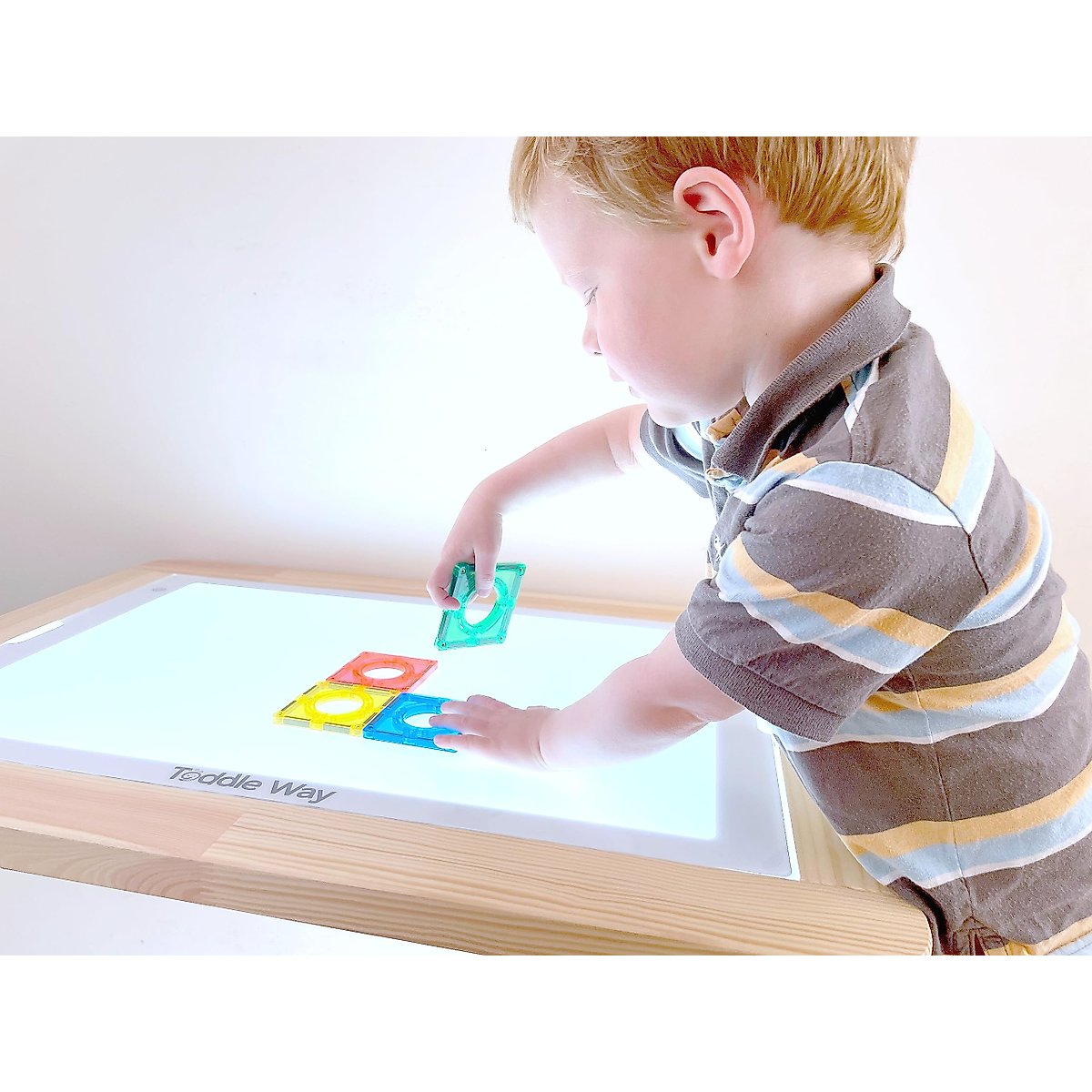Toddle Way LED Light Pad Compatible with IKEA Flisat Table. Use standalone or as a Flisat Table Insert. 3 Light Levels for tracing, Arts Crafts, Montessori Waldorf Reggio Light Sensory Play for Kids