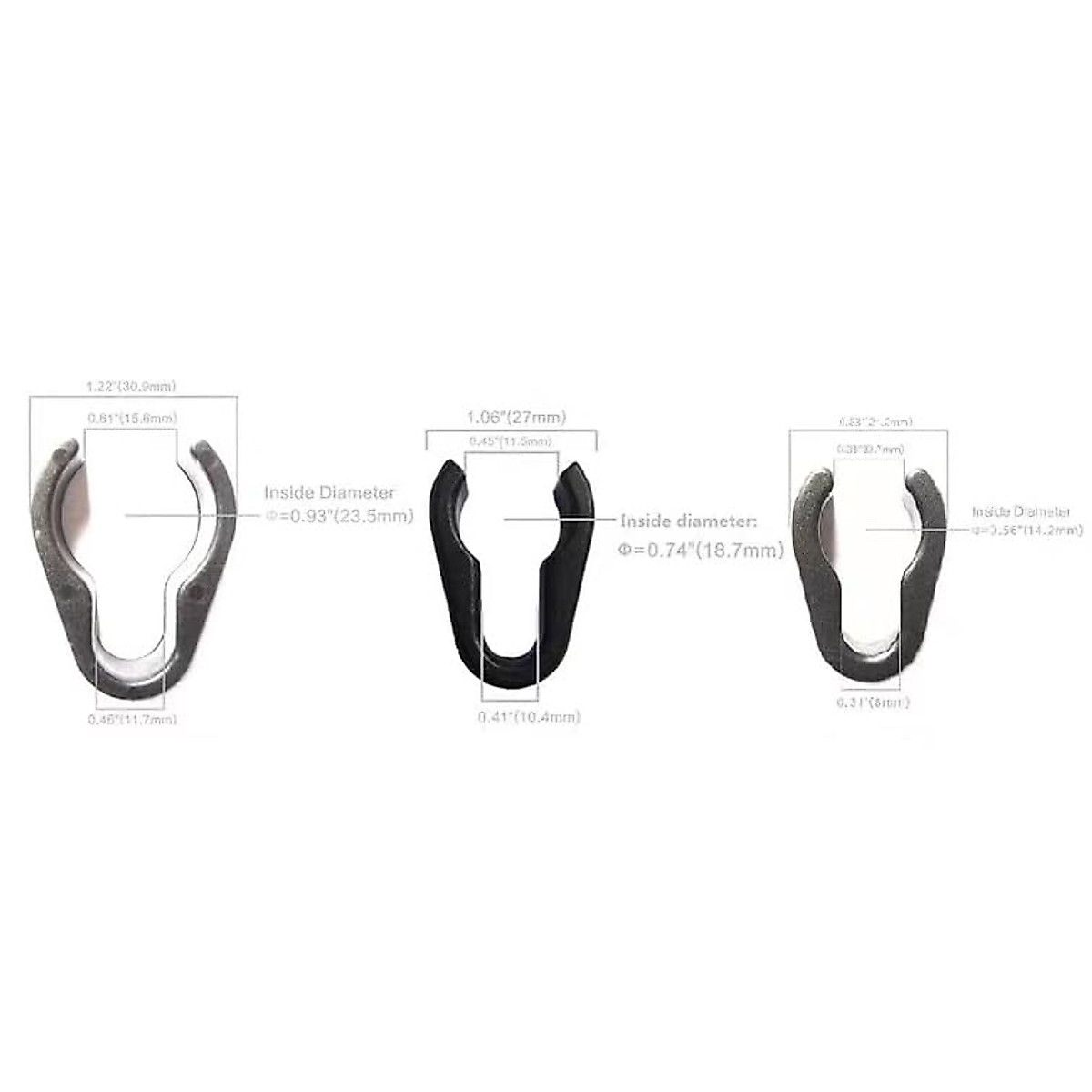 Mateda Mic Cable Clips 30Pcs Microphone Boompole Cable Clip Universal Mic Cable Clips