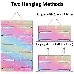 SIMBOOM Headband Holder for Baby Girl, Hanging Storage Organizer Newborn Headbands, Bows