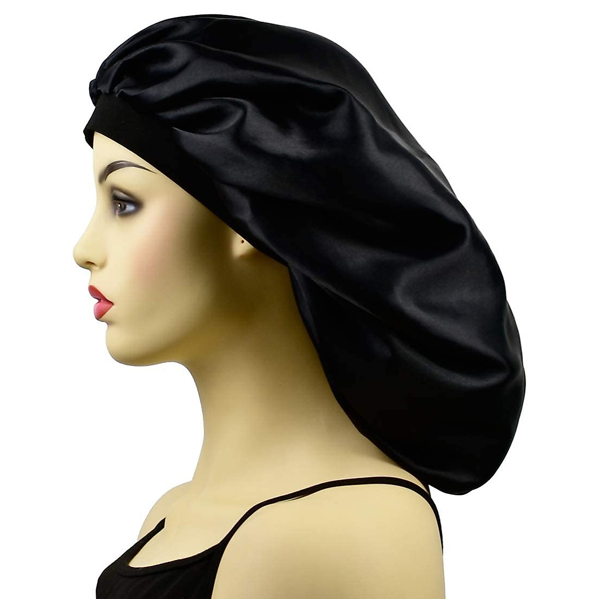 Satin Bonnets for Braids Silk Bonnet for Long Hair Covers Women XL Large Silk Hair Bonnets Sleeping Bonnets Night Sleep Cap