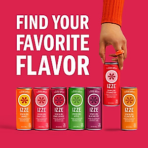 Izze Sparkling Juice, Pomegranate, 8.4 Fl Oz (Pack of 24)