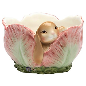 Appletree Design Ceramic Barn Yard Bunny Candy Bowl, 5-Inch Long, 2-3/4-Inch