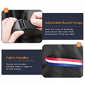 Loenel Outdoor High Top Patio Dining Table Cover, Heavy Duty Waterproof Patio Bar Height Table and Chair Cover for Rectangular 60" Long Bar Height Dining Furniture Set - 60"L x 41"W x 41"H