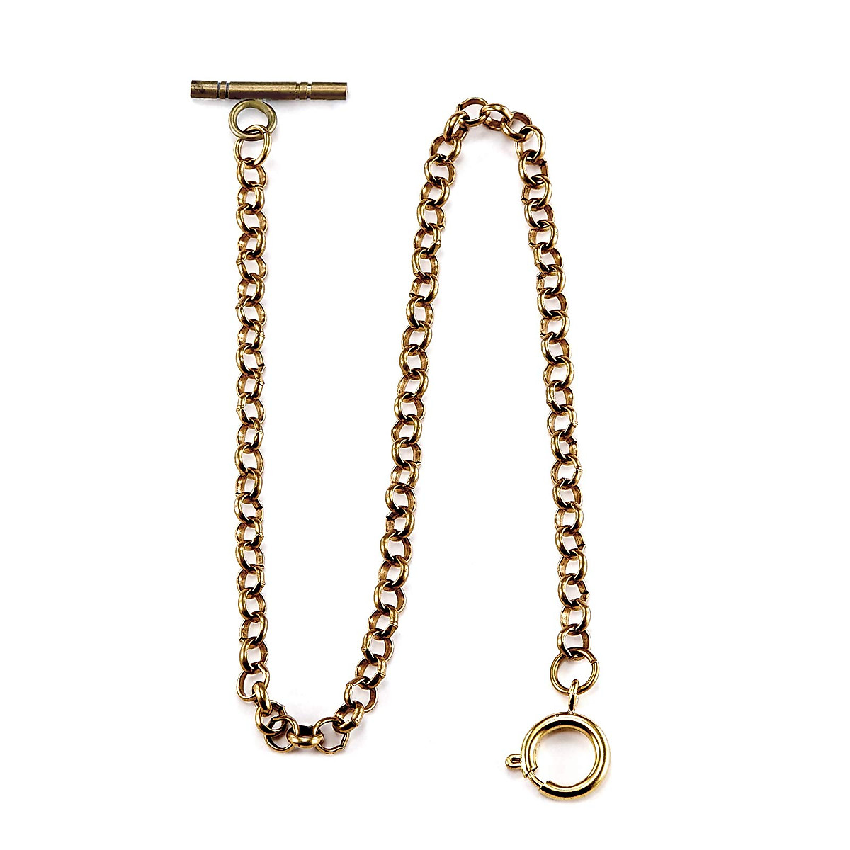 TREEWETO Pocket Watch Vest Chain 14.7 inch (37.5 cm) Gold