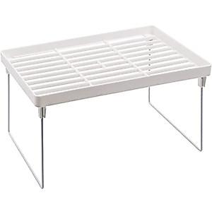 TJLSS Folding Storage Rack Skin Care Storage Shelf Desktop Organizer Space Saving Layered Storage Rack Cabinet Holders