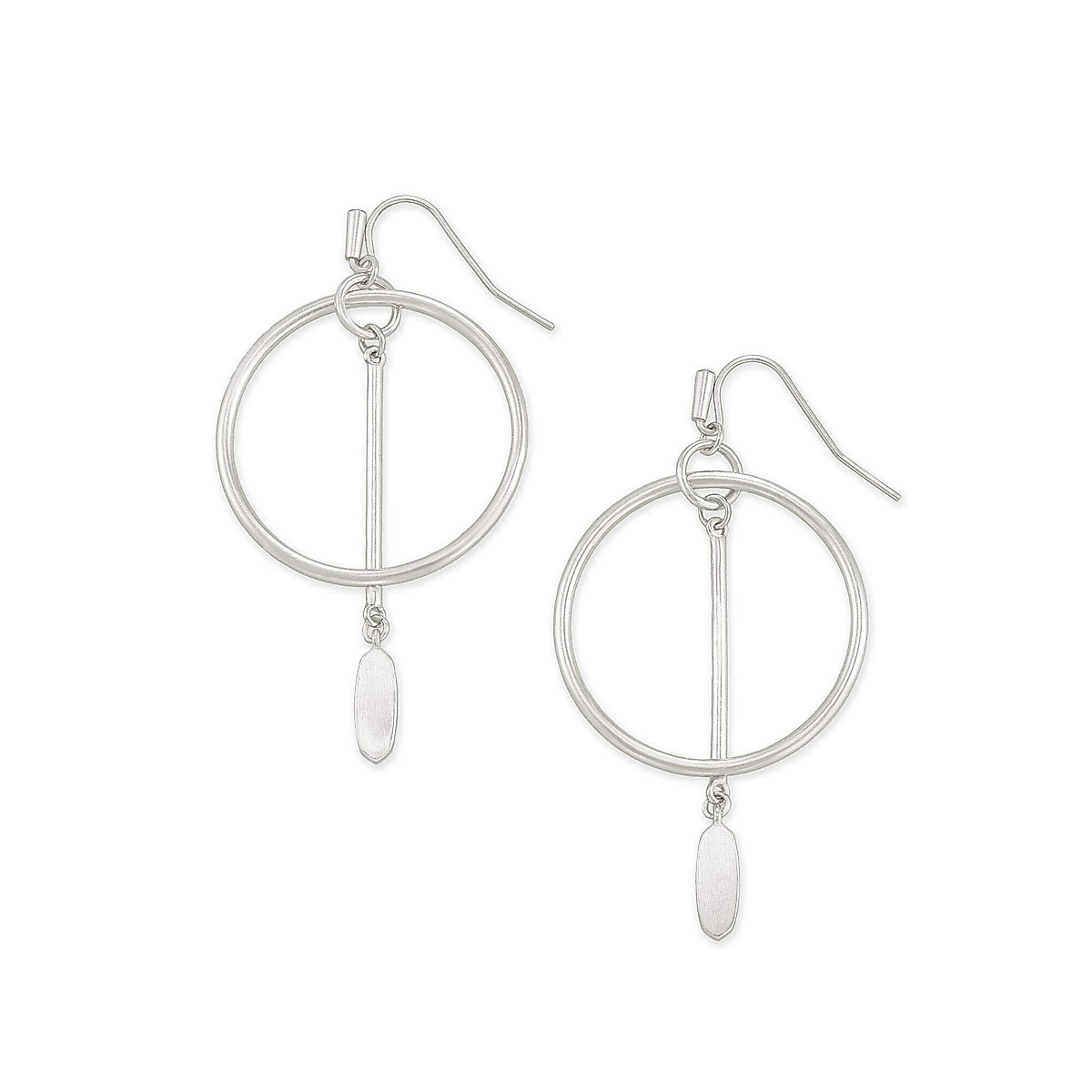 Kendra Scott Nalani Open Frame Earrings for Women, Fashion Jewelry, Rhodium-Plated