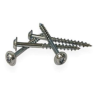 Milescraft 7355 Wood Pocket Hole Screws - #7 x 2" Washer Head with Coarse Thread (250pc.), Torx Drive Self-Tapping, For Indoor Use
