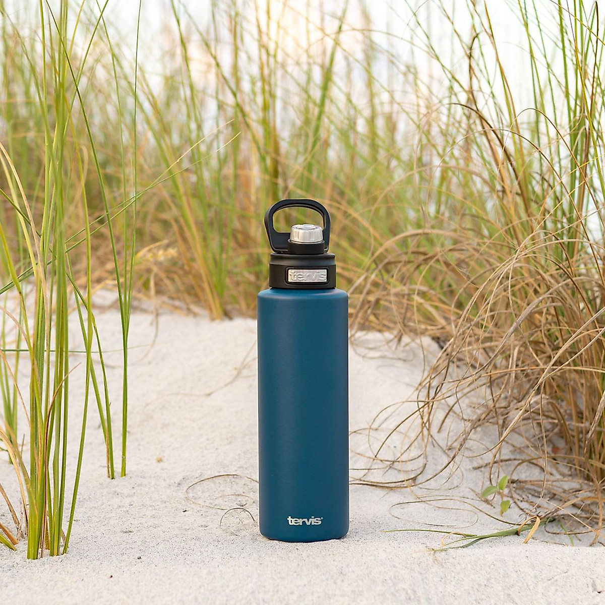 Tervis Midnight Tiger Triple Walled Insulated Tumbler Travel Cup Keeps Drinks Cold, 40oz Wide Mouth Bottle, Stainless Steel