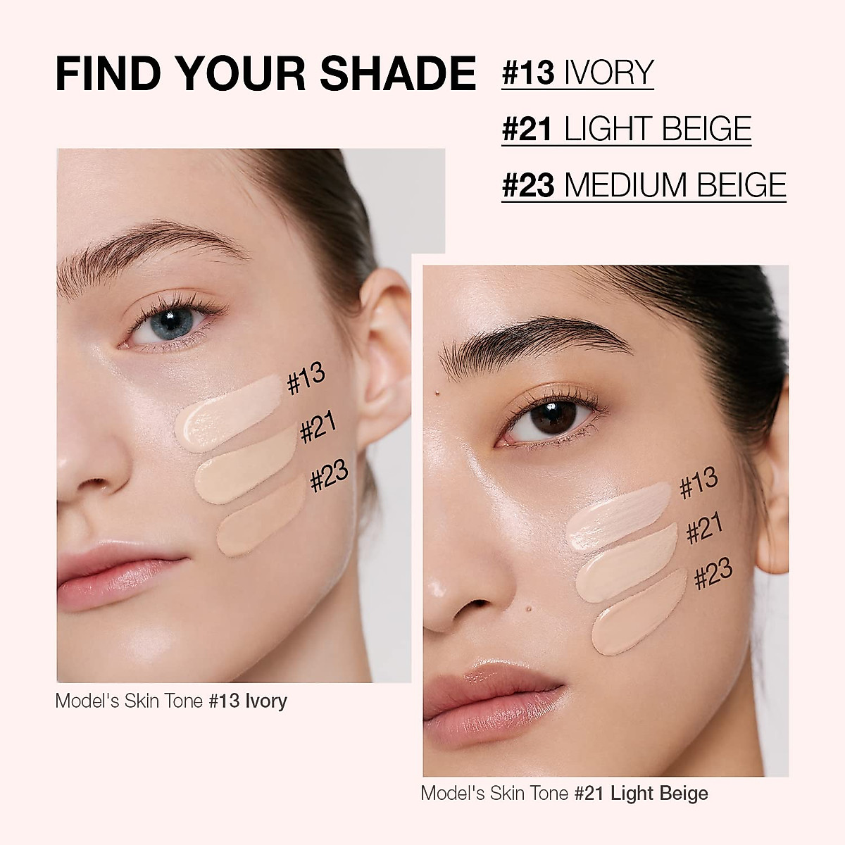 AGE 20’s Signature Hydrating Essence Sunscreen Foundation for Dry Skin, SPF 50+, BB & CC Cream, Moisture Cushion Pact, Refill Included, 21 Light Beige (0.49oz x 2ea)