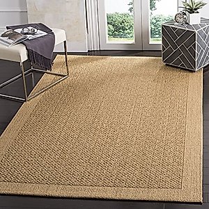 SAFAVIEH Palm Beach Collection Accent Rug - 2' x 3', Maize, Sisal & Jute Design, Ideal for High Traffic Areas in Entryway, Living Room, Bedroom (PAB355M)