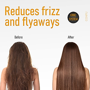 Ionic Hair Dryer with Diffuser, CONFU Professional Salon Blow Dryer with Ac Motor, 2 Concentrator Nozzle Attachments and ALCI Safety Plug, for Women and Men and Home Salon