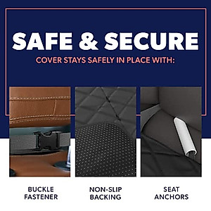 Active Pets Front Seat Dog Cover, Durable Protector Against Mud & Fur Waterproof, Scratch Proof & Nonslip Seat Pet Cover - Dog Car Seat Cover for Front Seat With Safety Anchors for Cars, Trucks & SUVs