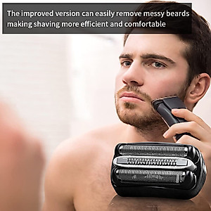 32B Series 3 Shaver Foil & Cutter Replacement Part for Braun Series 3 - Compatible with Braun Series 3 Replacement Head 320 330 340 350CC 370cc-4 390cc-4 3000s 3010s 3040s 3050cc 3070cc